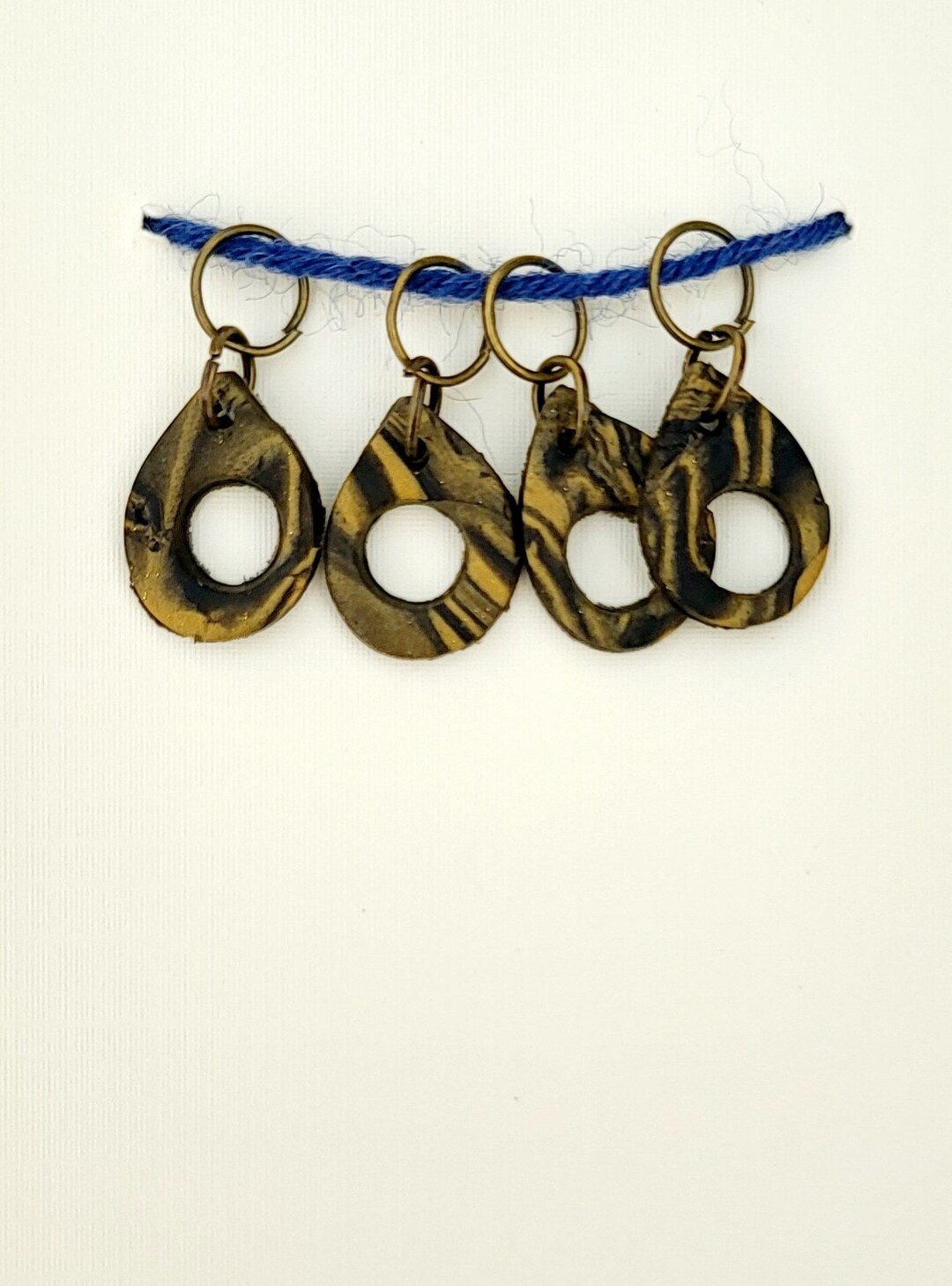 Gold Black Drop Stitch Markers - Etsy