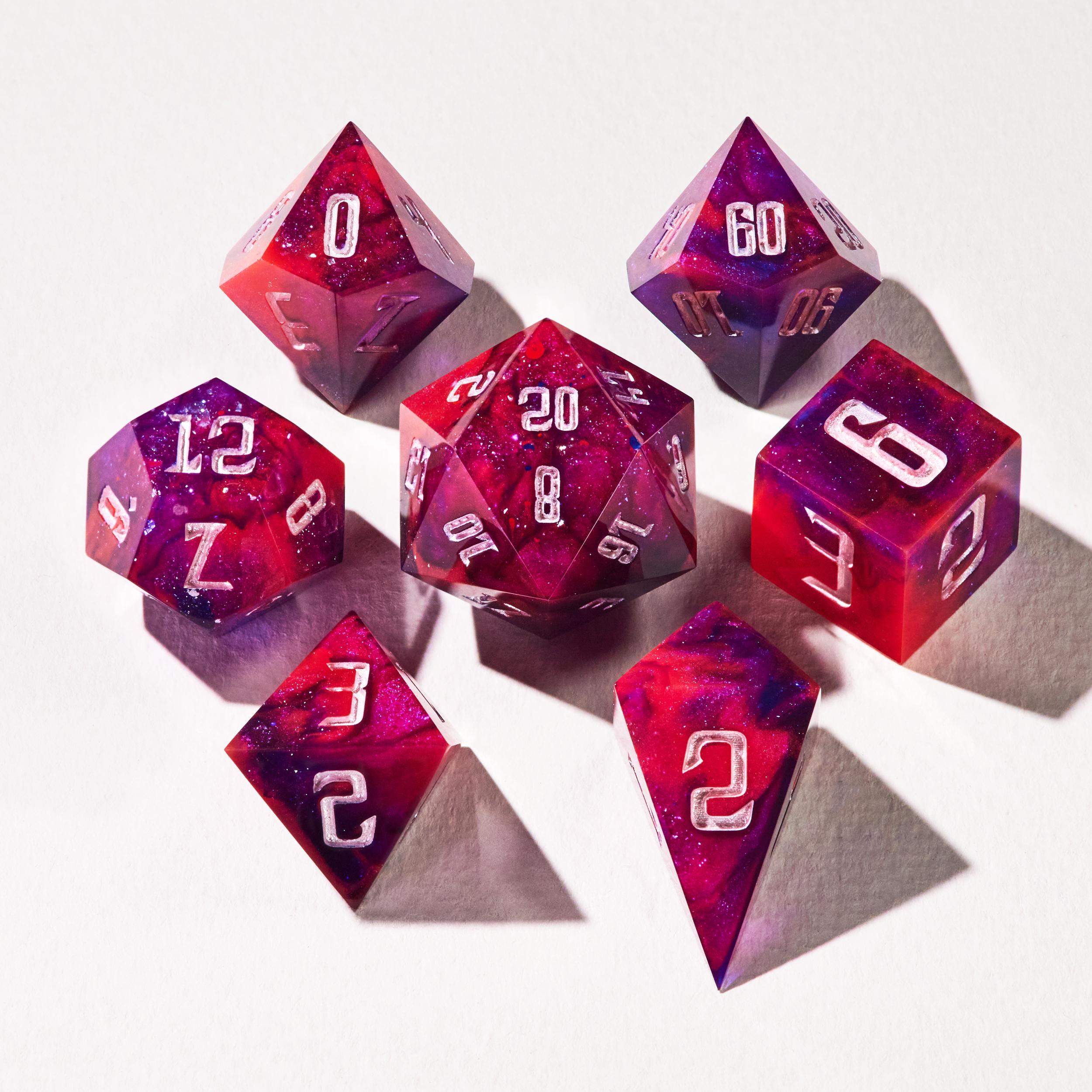 Epoxy Dice for Dungeons and Dragons | Handmade Resin Dice Set for Dnd ...