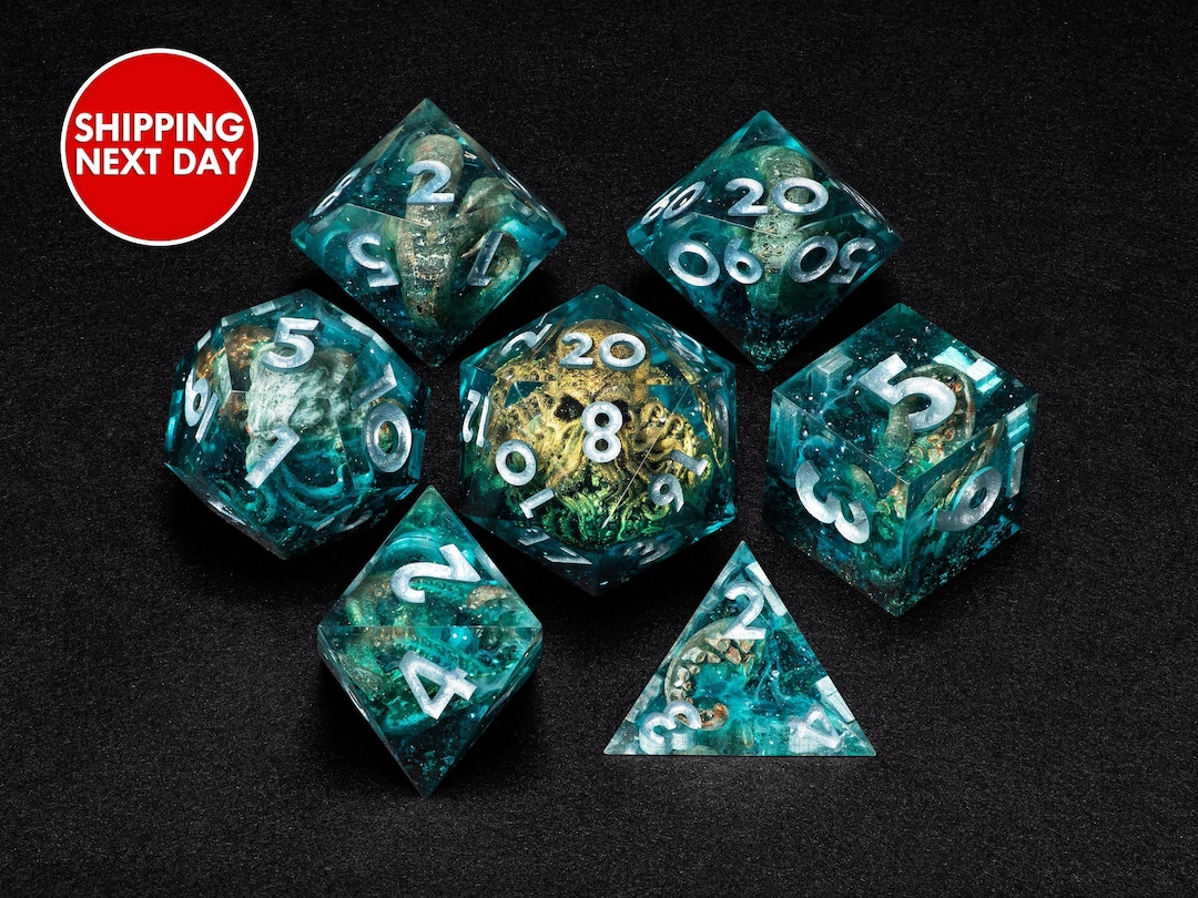 Dice Set, Cthulhu Dice, Call of Cthulhu, DND, Christmas, Sharp Edges ...