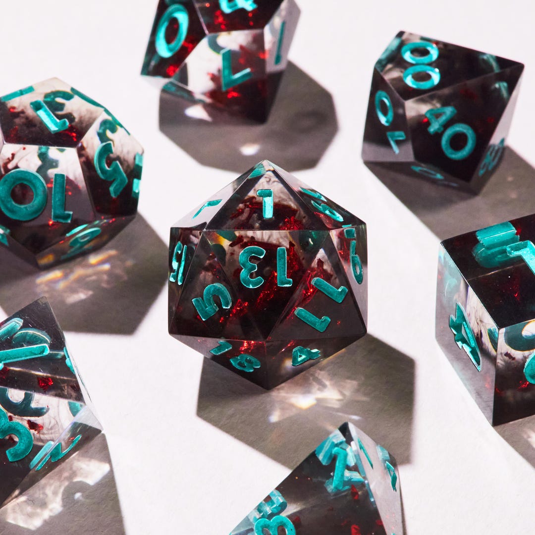 Epoxy Resin Dice Collection | Handmade Dnd Polyhedral Dice Set | RPG ...