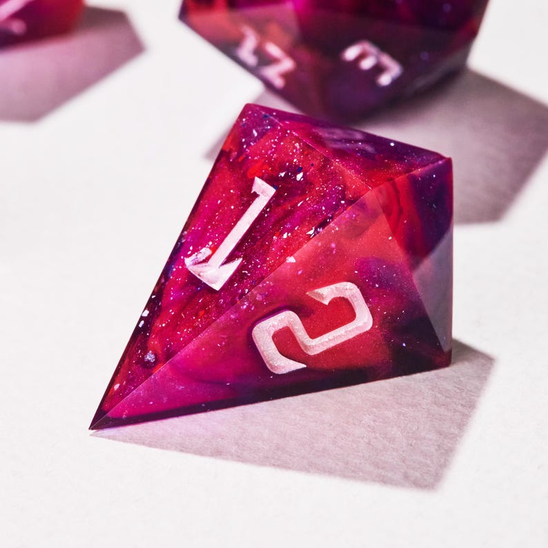 Epoxy Dice for Dungeons and Dragons | Handmade Resin Dice Set for Dnd ...