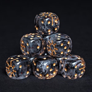 Chaos Dice, D6, Dice Set, Board Games, Epoxy Dice, DND, RPG, Soft Edges ...