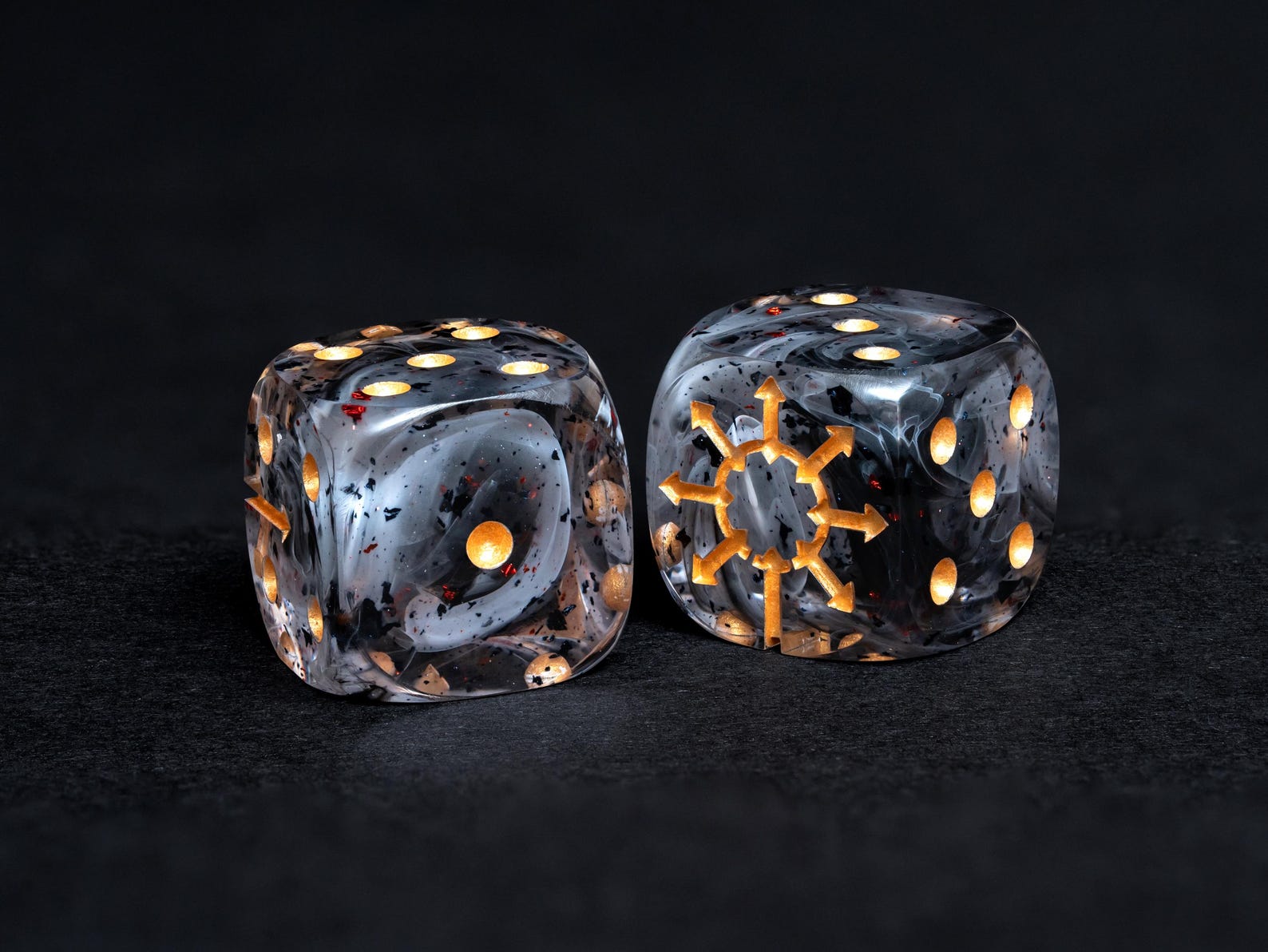 Chaos Dice, D6, Dice Set, Board Games, Epoxy Dice, DND, RPG, Soft Edges ...