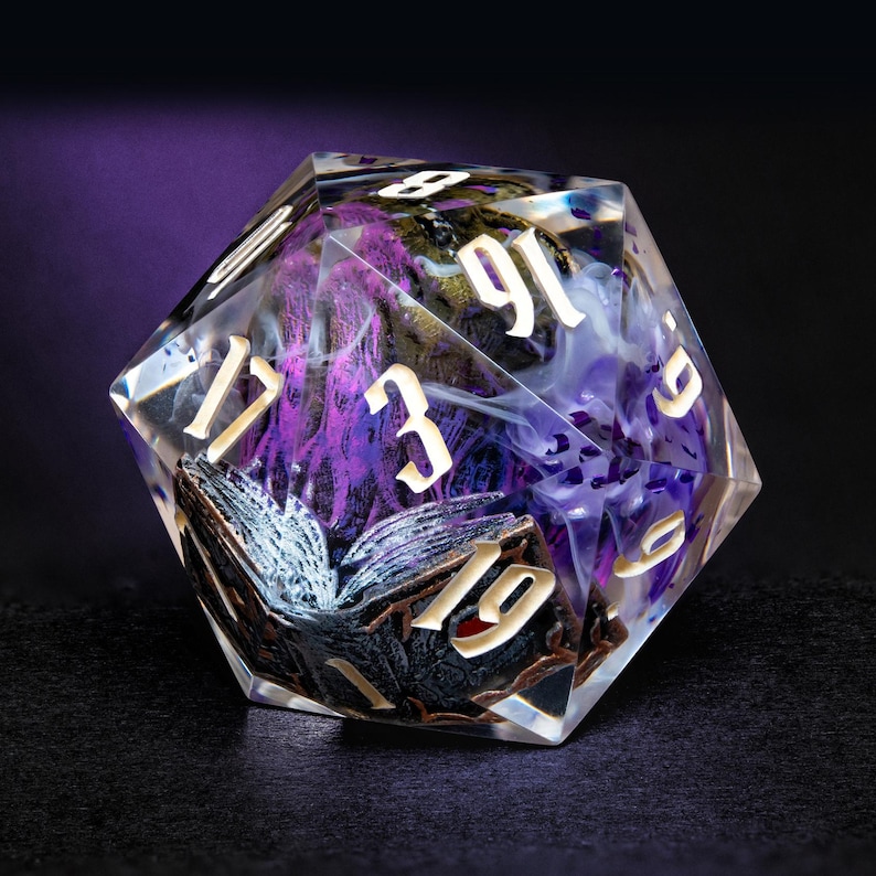 Vecna Dice Set – 7 RPG Dice With 3D Skull, Hand & Book | Dnd ...