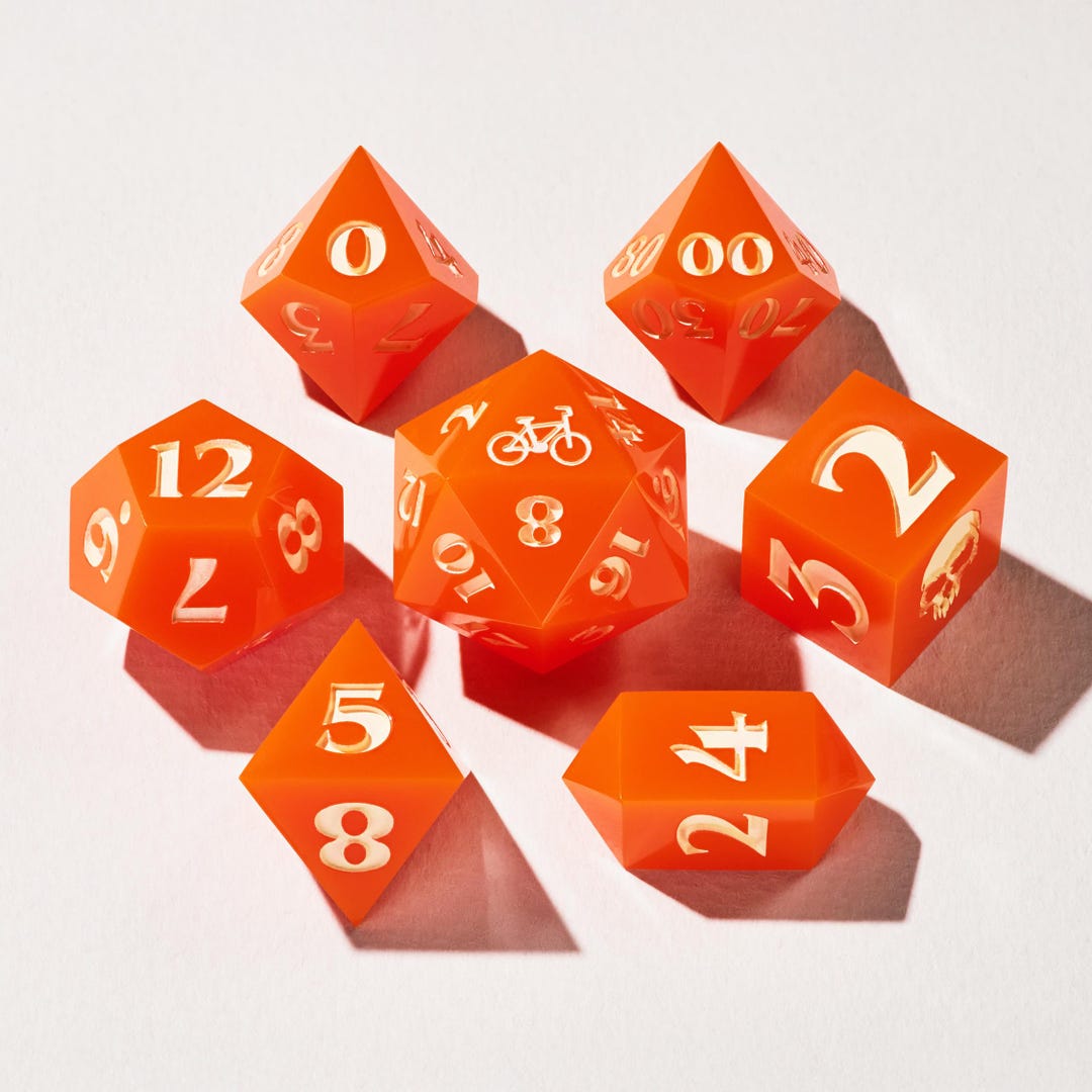 Dice Set, RPG Dice Collection, Handmade Epoxy Resin Dice Sets - Retro ...