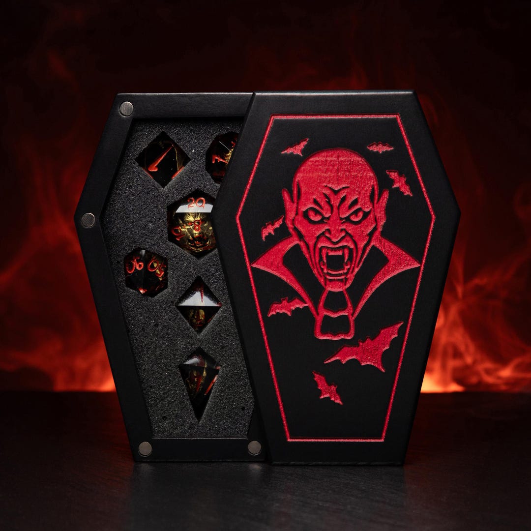 Dice Set, Vampires, Dice, Vampire Theme, DND, Sharp Edges Dice - Etsy
