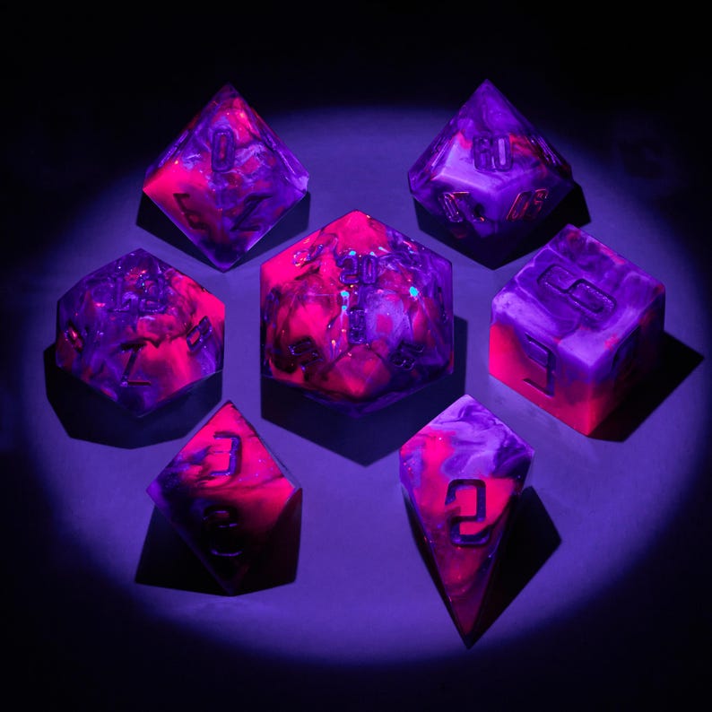 Epoxy Dice for Dungeons and Dragons | Handmade Resin Dice Set for Dnd ...
