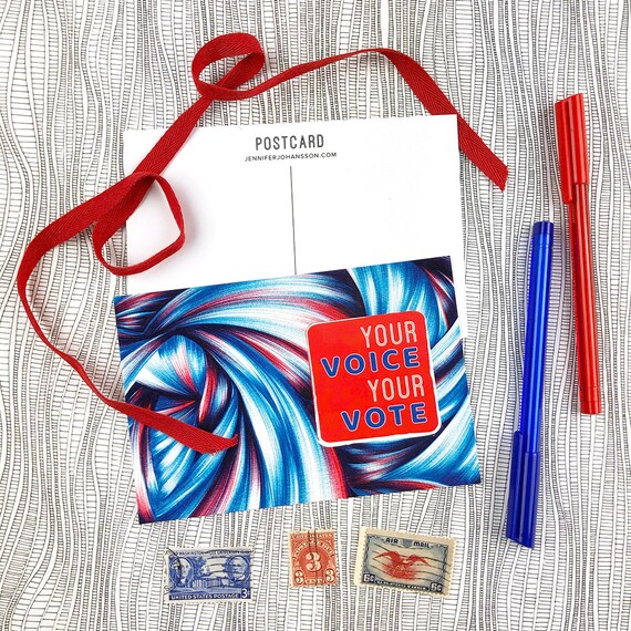 Vote Postcards Your Voice Your Vote Election Postcards - Etsy