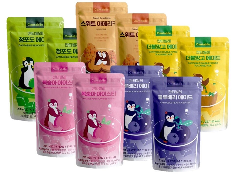 Korean Import Pouch Drink, Mixed Hamper Ade, Ice Tea & Iced Coffee, Box ...