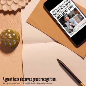 Custom Editable Best Boss Digital Template Boss Appreciation Card Canva ...