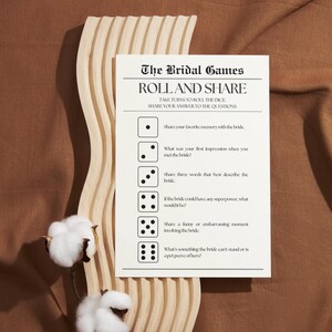 Bridal Shower Dice Game Printable, Custom Editable Bridal Game Canva ...