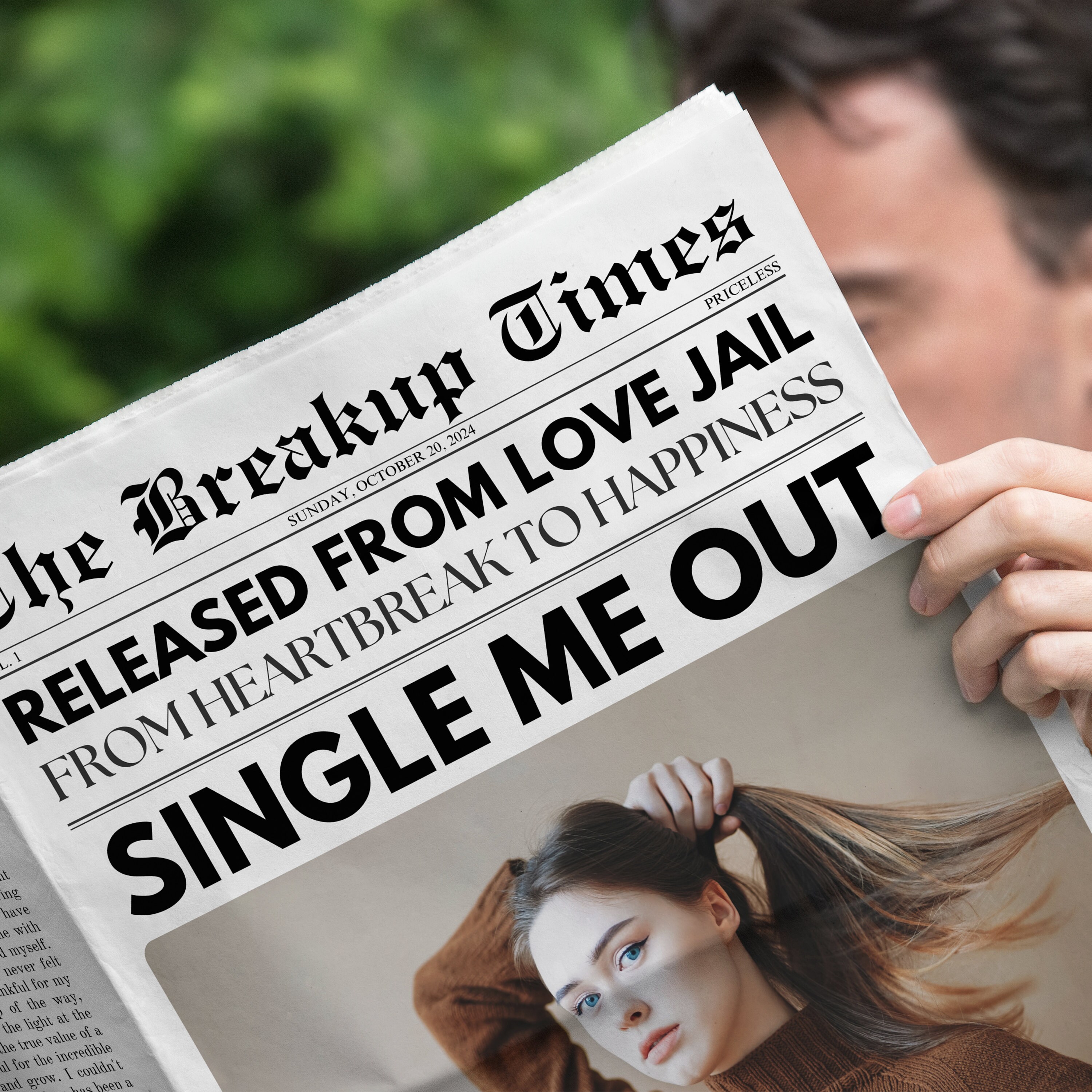Custom Breakup Newspaper Template Canva Digital Breakup Announcement ...