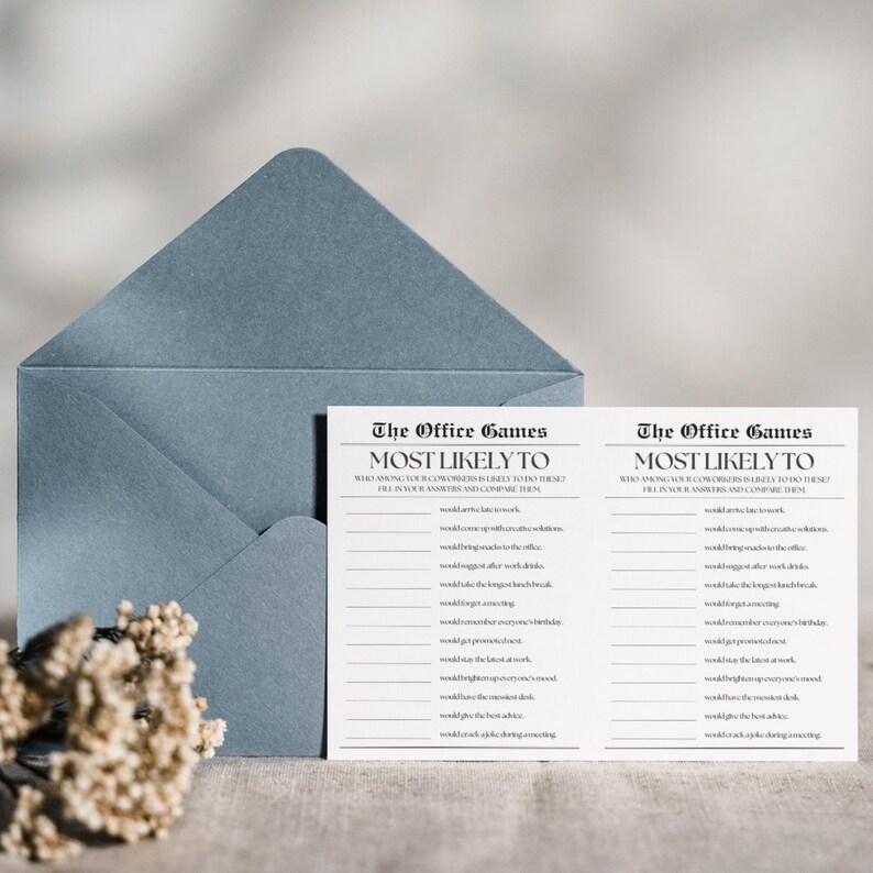 Work Party Game Printable Template, Canva Editable Office Party Game ...
