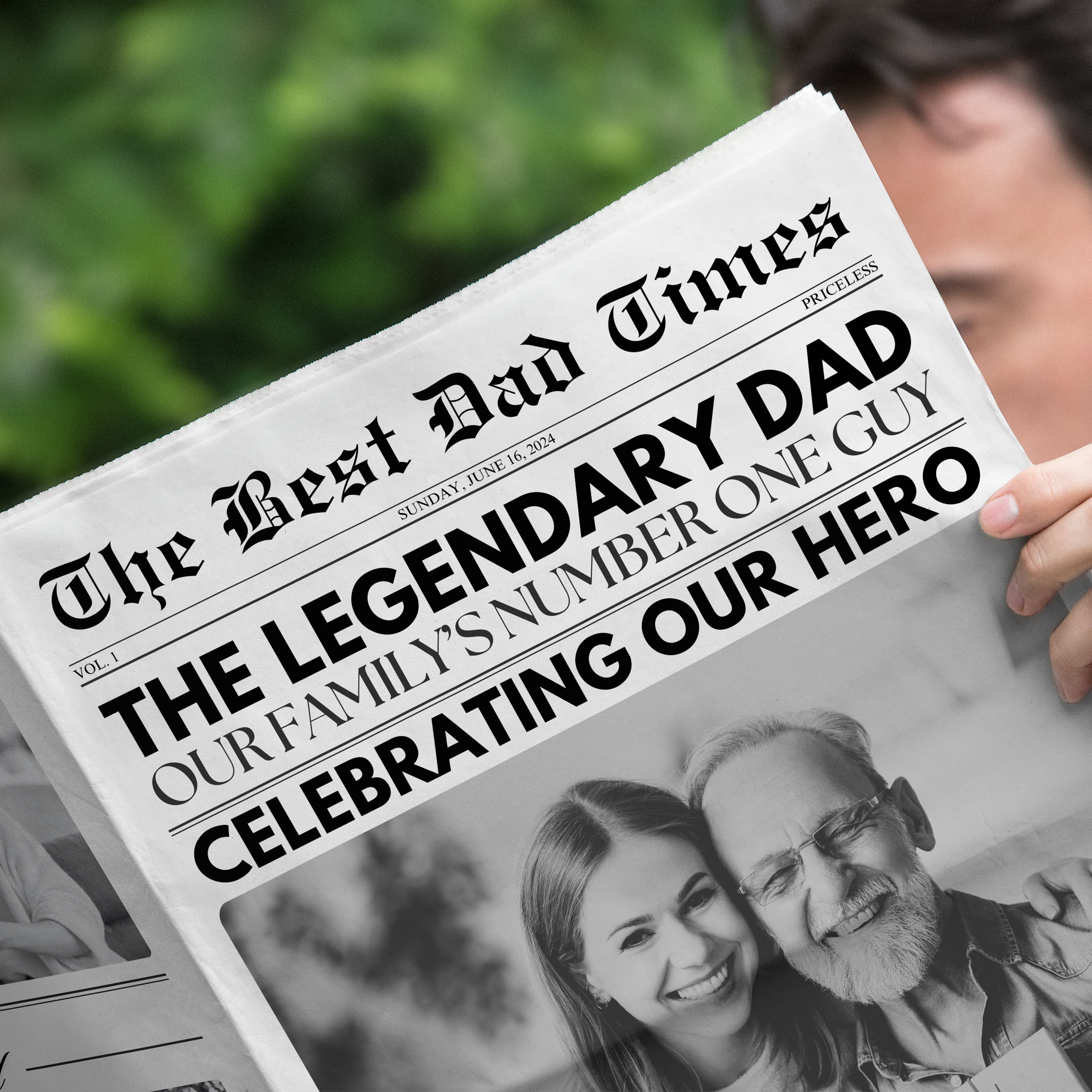 Editable Father's Day Newspaper Template, Best Dad Ever Gift, Gift for ...