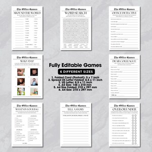 Office Work Party Game Bundle A, 8 Newspaper-themed Icebreaker Games ...