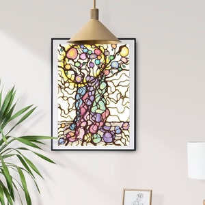 Growing: Printable Abstract Drawing Wall Art for Home/office Space ...