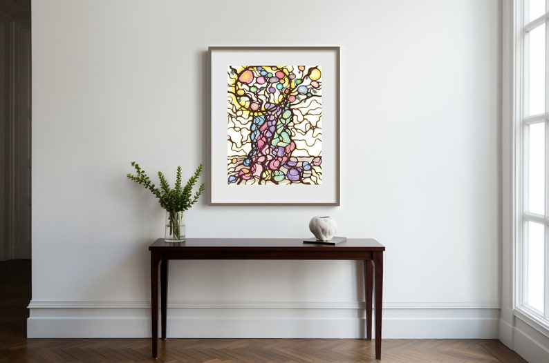 Growing: Printable Abstract Drawing Wall Art for Home/office Space ...