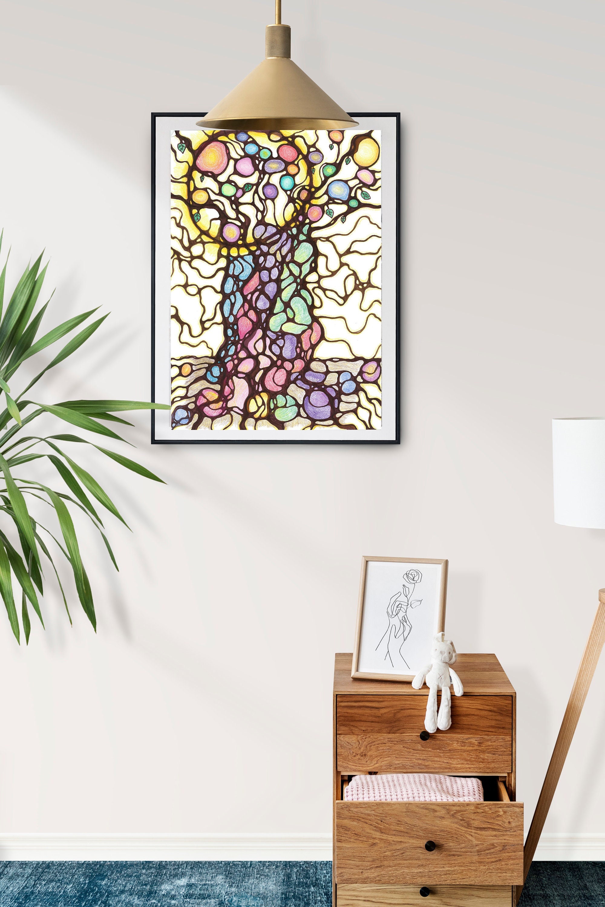 Growing: Printable Abstract Drawing Wall Art for Home/office Space ...