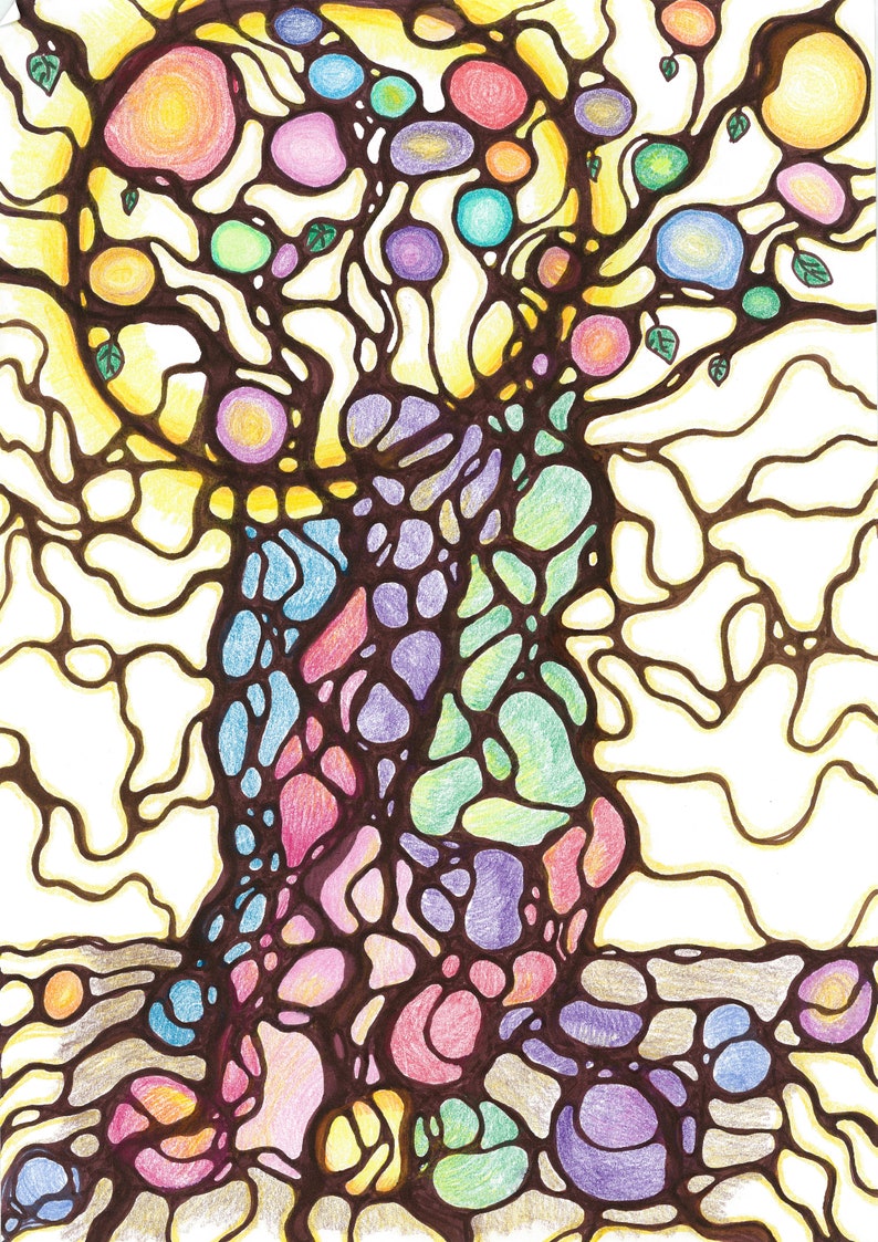 Growing: Printable Abstract Drawing Wall Art for Home/office Space ...