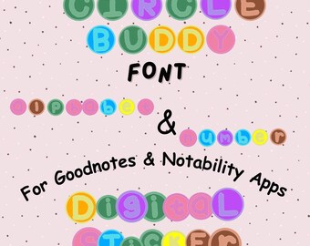 Cute Pastel Colour Alphabet Digital Stickers, Font Letters & Numbers ...