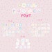 Cute Pastel Colour Alphabet Digital Stickers, Font Letters & Numbers ...