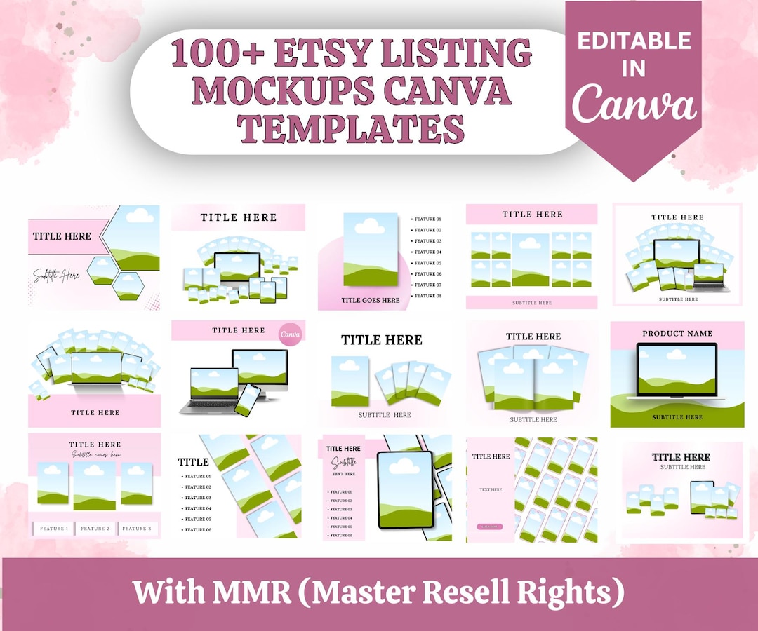 Etsy Listing Mockups Etsy Shop Template Master Resell Rights Mockup