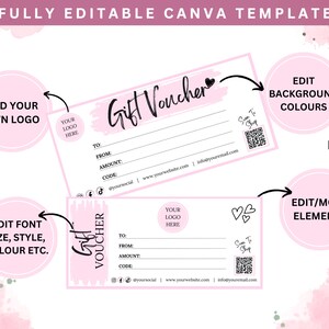 Gift Voucher, Canva Editable Template, Gift Certificate, Business ...