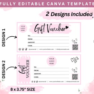 Gift Voucher, Canva Editable Template, Gift Certificate, Business ...