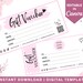 Gift Voucher, Canva Editable Template, Gift Certificate, Business ...