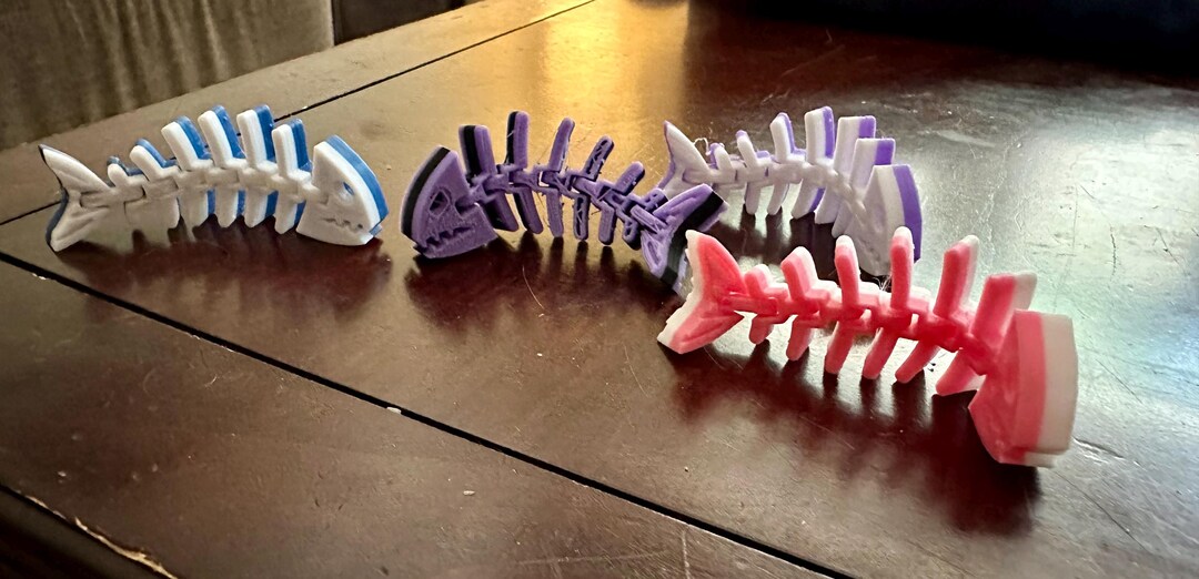 Silly Articulated Fish Skeleton - Etsy