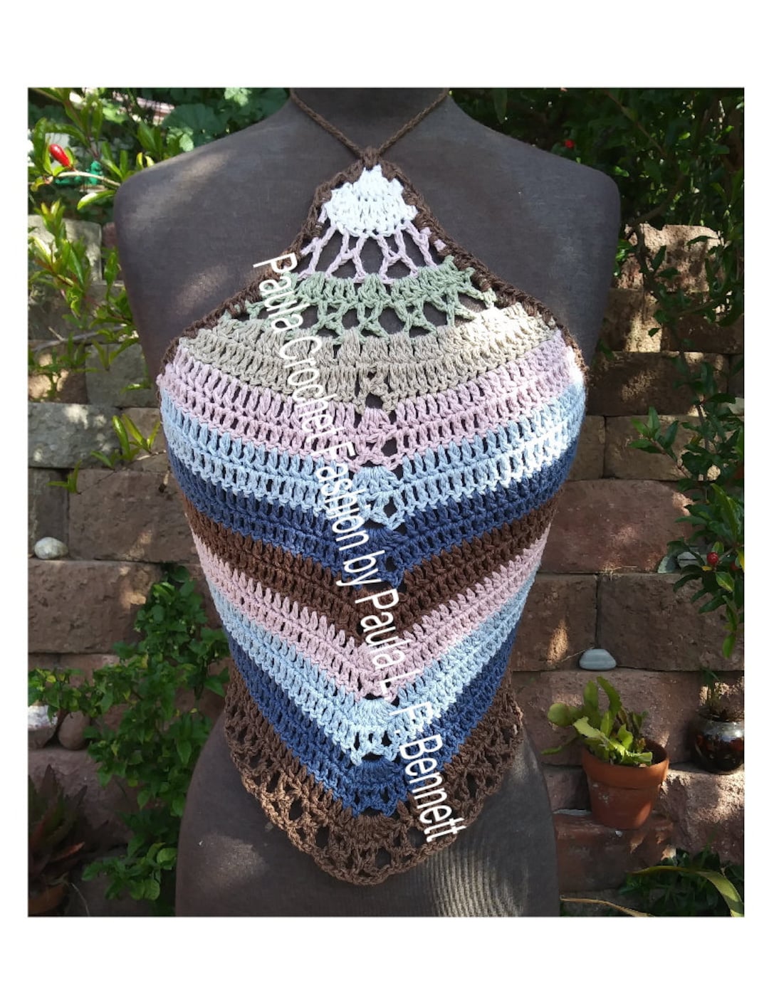 Butterfly Halter Top Crochet Pattern by Plfb - Etsy