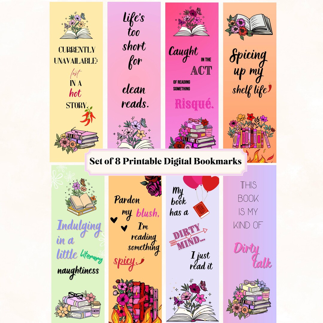 Romance Quote Bookmark Printable | Funny Book Lover Gift | Booktok ...