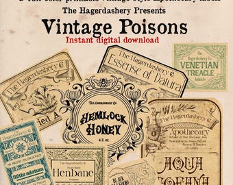 Ghostly Potion Labels, Digital Printable Potion Labels, Spooky ...