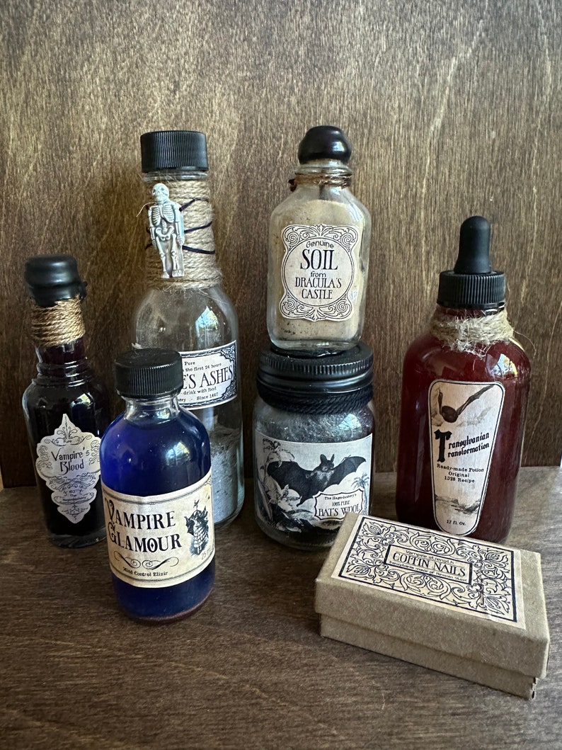 Vampire Potion Labels, Digital Printable Potion Labels, Spooky ...