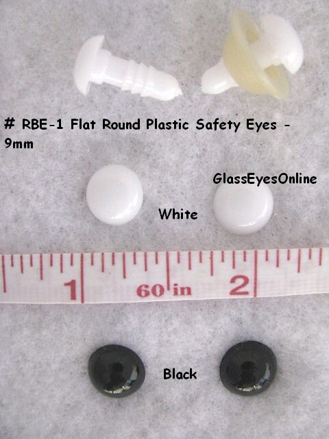 20 Pair 6mm or 8mm Round Flat Safety Eyes Noses Buttons for | Etsy