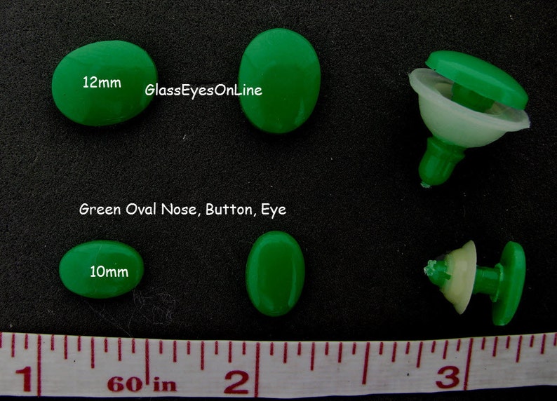 36 Oval Safety Nose, Button, Eyes Size 10mm or 12mm for Dolls, Teddy ...
