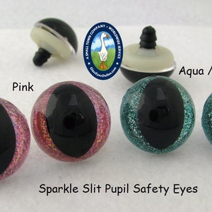 2 Pair Cat Eyes Sparkle Slit Pupil 16mm or 18mm or 21mm Sewing ...