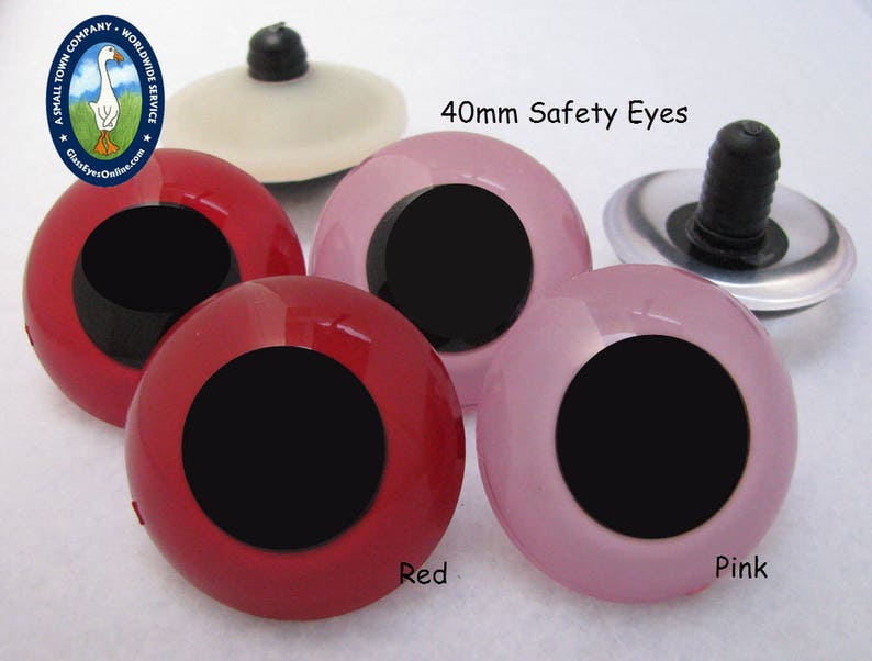 1 PAIR 40mm or 45mm Plastic Safety Eyes With Washers for Large - Etsy