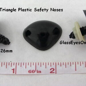 10 Triangle Shape Safety Noses, Buttons, Eyes, Size 26mm or 29mm or ...
