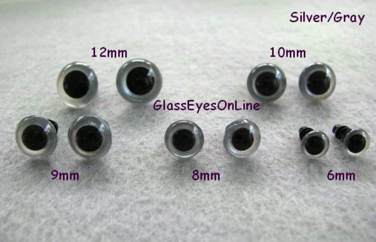 12 PAIR 6mm or 8mm or 9mm or 10mm or 12mm Safety EYES Choose | Etsy