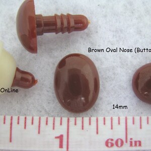 30 Oval Safety Noses Buttons Eyes Size 14mm or 16mm Use in Crochet ...