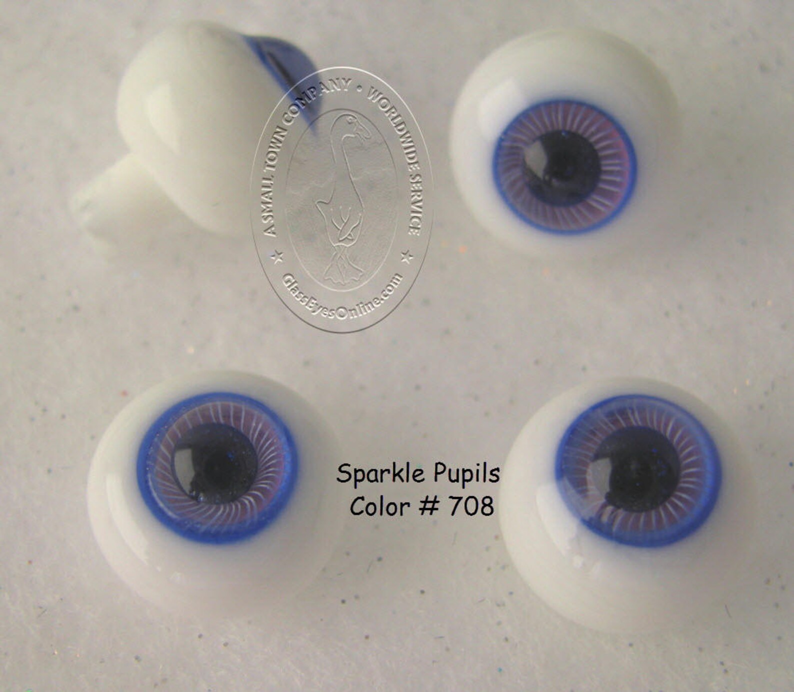 1 PAIR 12mm Solid Glass Eyes With Sparkle Pupils for Polymer | Etsy