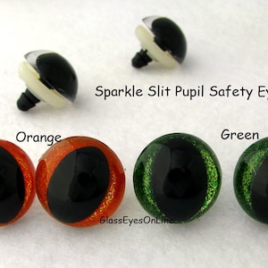 2 Pair Cat Eyes Sparkle Slit Pupil 16mm or 18mm or 21mm Sewing ...