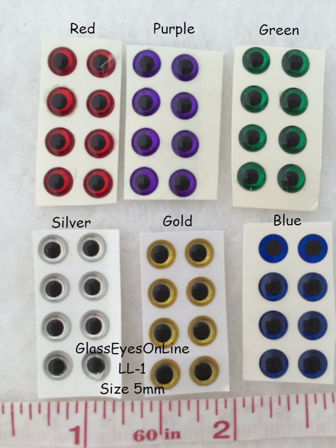 100 Pair Fish Lure Eyes Flat With Glue on Back Use to Make Fish Lures ...