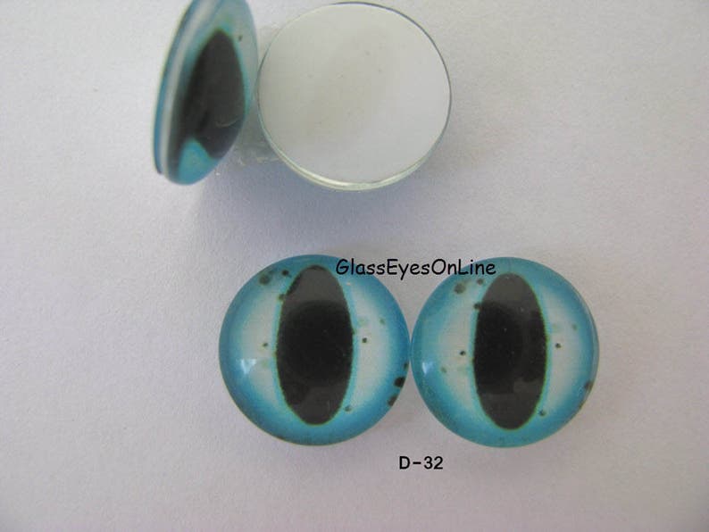 8 PAIR Cabochon Glass Cat Dragon Eyes 8mm 10mm 12mm 14mm for Sculpture ...
