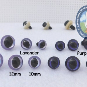15 PAIR Safety Eyes SLIT Pupils Iridescent Colors 10mm or 12mm or 15mm ...