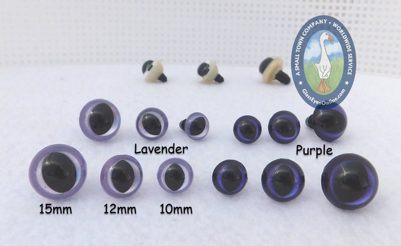 15 PAIR Safety Eyes SLIT Pupils Iridescent Colors 10mm or 12mm | Etsy