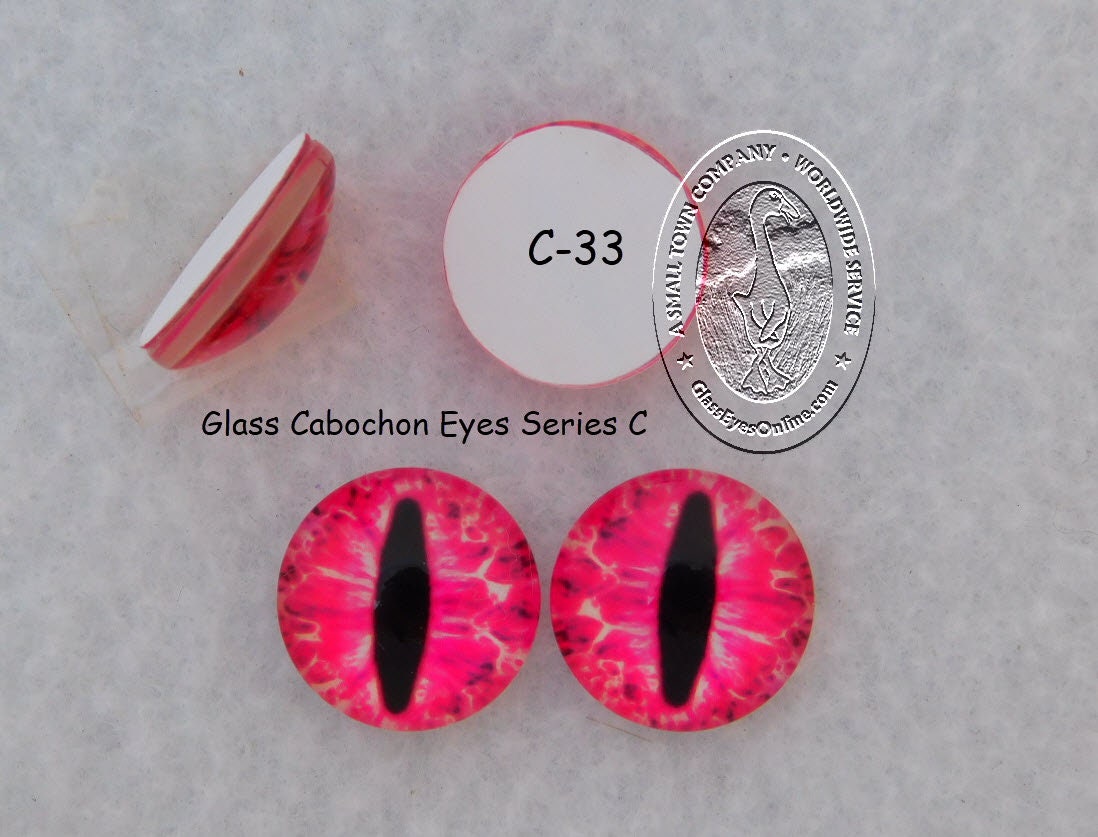 1 PAIR Glass Cabochon Dragon Eyes Slit Pupil 8mm or 10mm or | Etsy