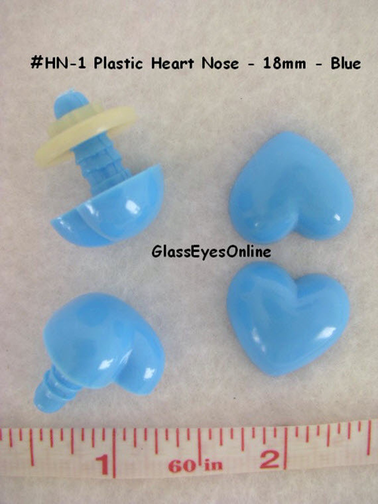 20 Heart Shape Safety Noses Buttons Eyes 13mm 15mm 18mm With - Etsy