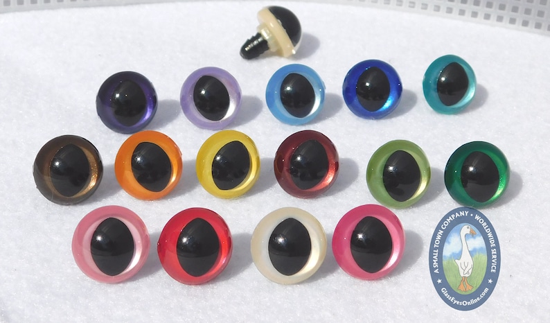 15 PAIR Safety Eyes SLIT Pupils Iridescent Colors 10mm or 12mm | Etsy